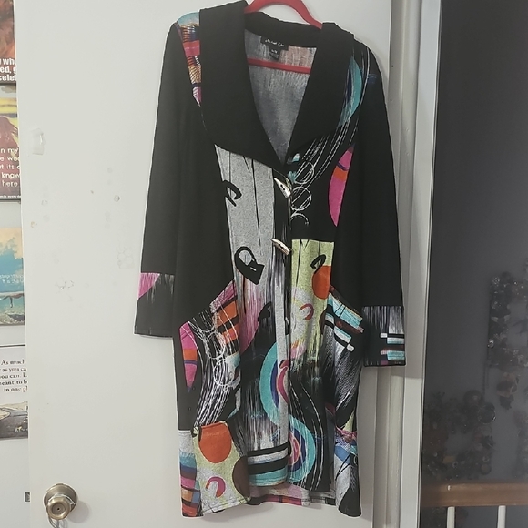 Michael Tyler | Jackets & Coats | Colorful Abstract Womens Coat | Poshmark
